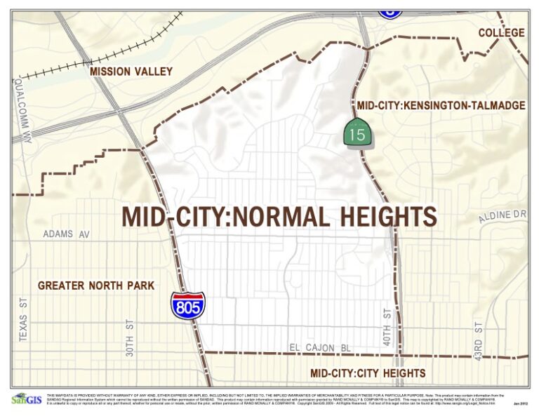 Community Map - Normal Heights Community Planning Group