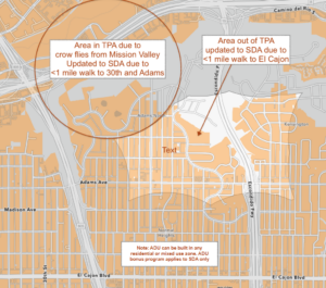 TPA vs. SDA Where is the Line? - Normal Heights Community Planning Group